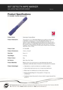 Detecta-Dry Erase Marker Data – Blue Supply Company – Detectable ...