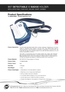 Detectable ID Badge Holder Data – Blue Supply Company – Detectable ...