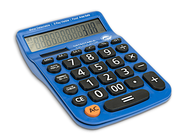 Metal Detectable Desktop Calculator – Blue Supply Company – Detectable ...