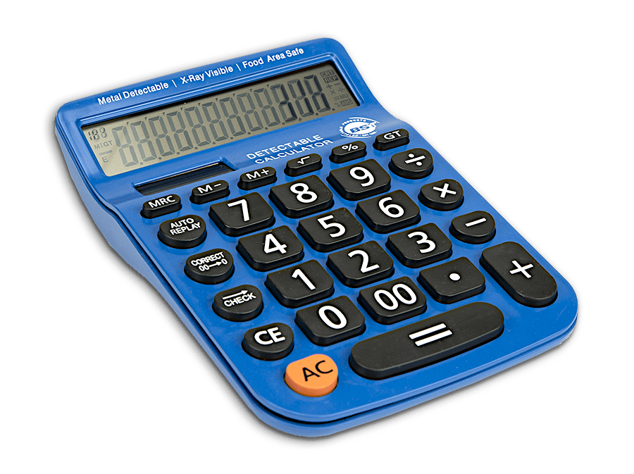 Metal Detectable Desktop Calculator – Blue Supply Company – Detectable ...