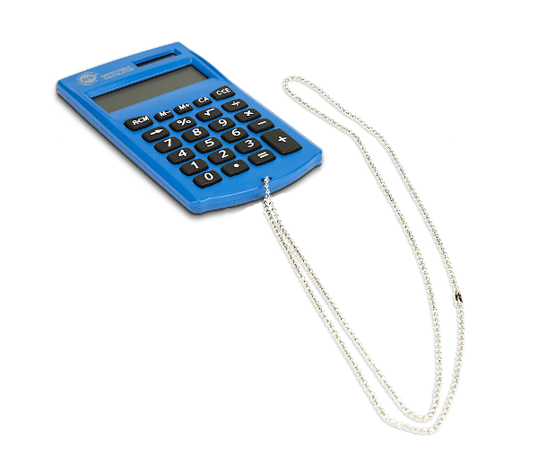 Metal Detectable Pocket Calculator - FDA Approved