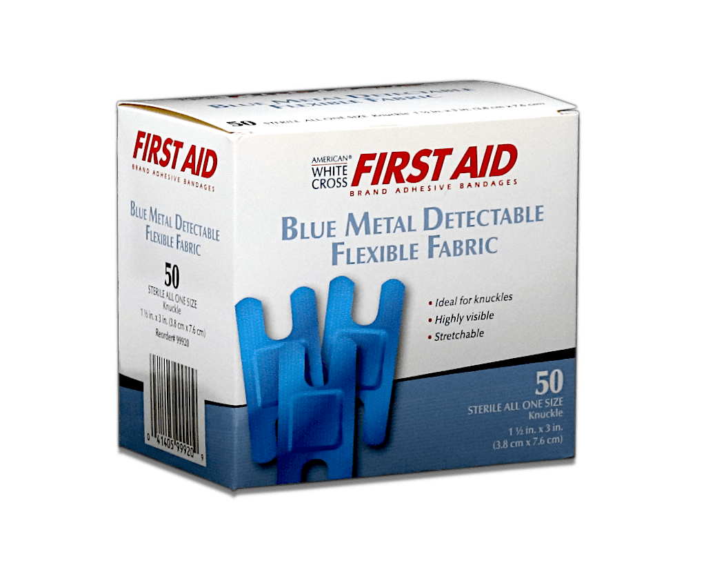 Metal Detectable Bandages – Knuckle – Blue Supply Company – Detectable ...
