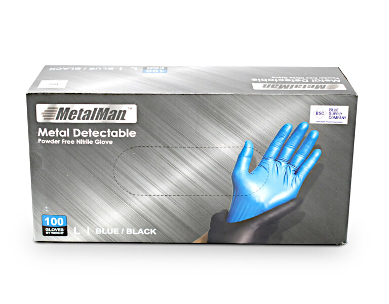 Metal Detectable Nitrile Gloves – 5Mil – Blue Supply Company ...