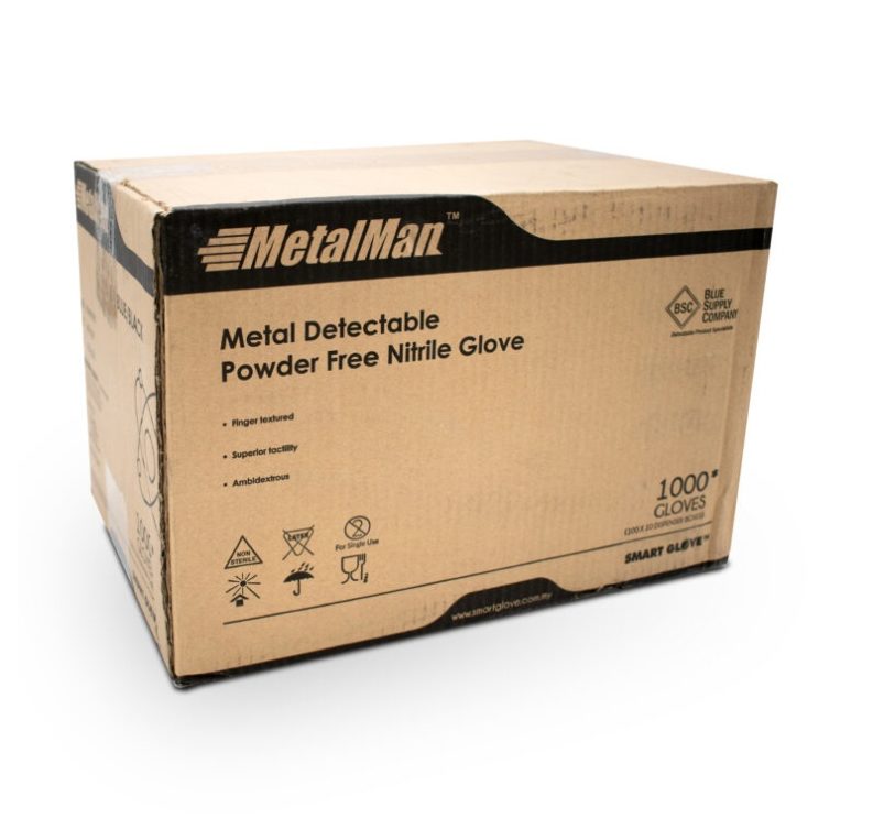 Metal Detectable Nitrile Gloves – 5Mil – Blue Supply Company ...