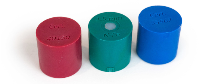 Certifed X-Ray & Metal Detector Test Cylinders - Fe, NFe, and SS 316