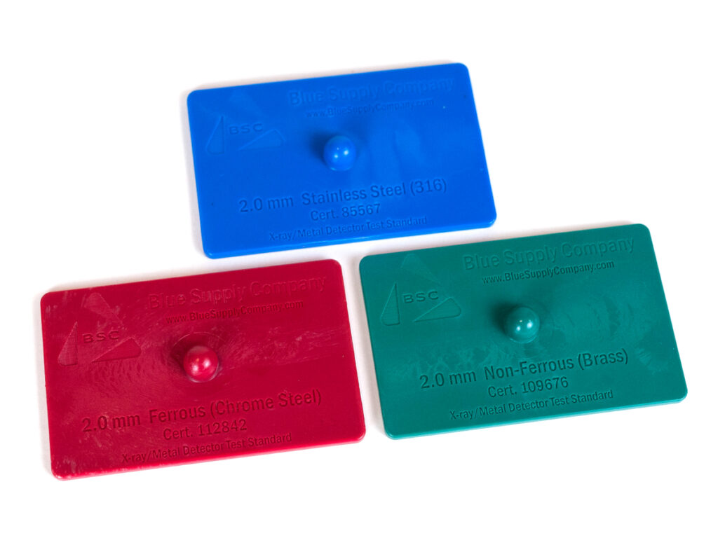 X-Ray & Metal Detector Test Cards – Fe-NFe-SS 316 – Blue Supply Company ...